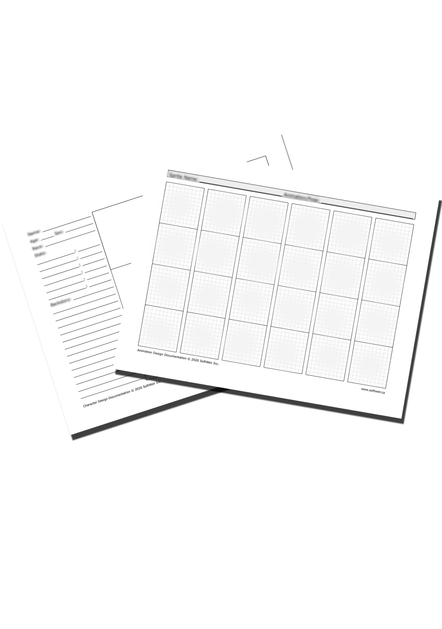 Character & Animation Design Worksheets | SoftWeir Inc.